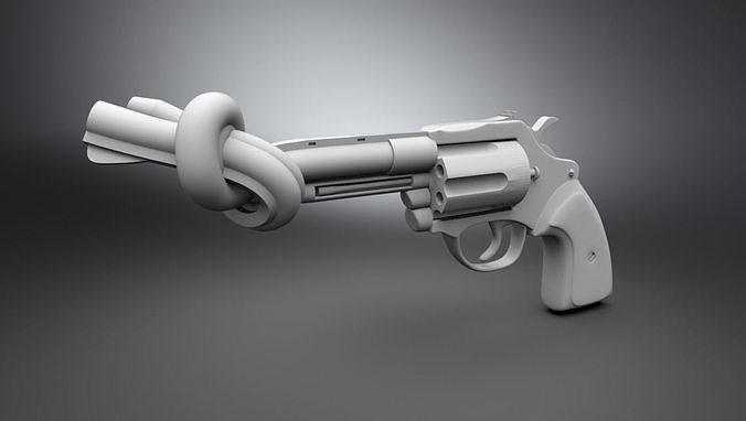 Twisted revolver 3D model 3D printable | CGTrader