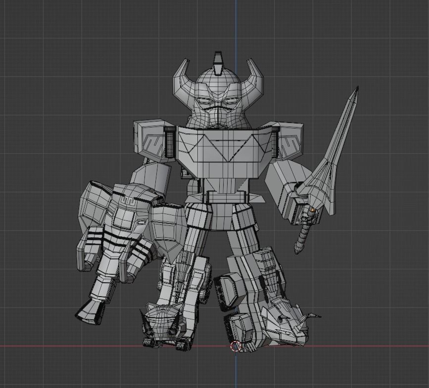 Megazord SD - Power Ranger 3D model rigged | CGTrader