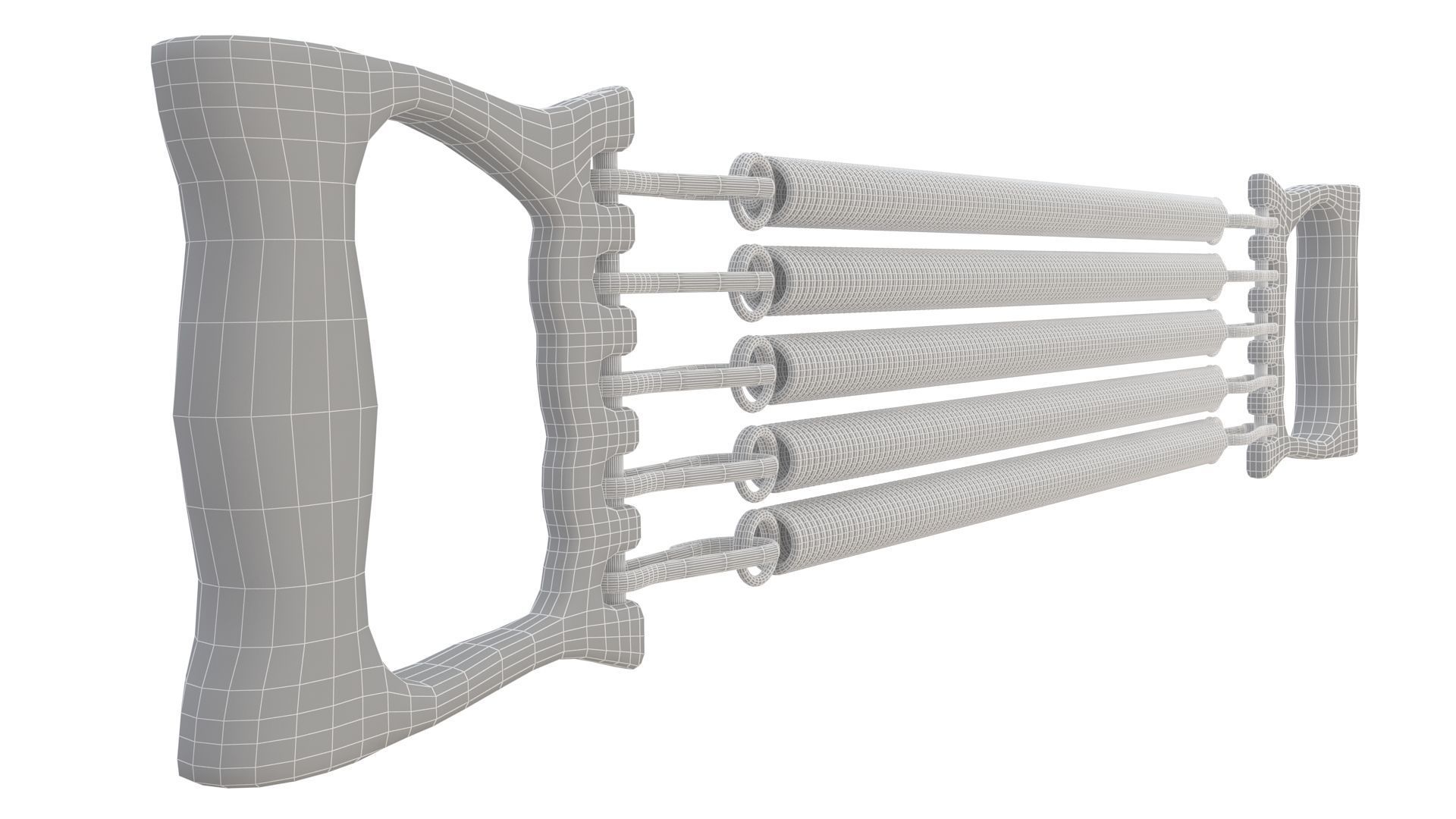 Spring Chest Expander Red 3D model | CGTrader