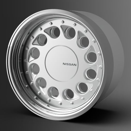 1 24 Scale 18 Inch OEM Nissan Teardrops With Tires 3D model 3D ...