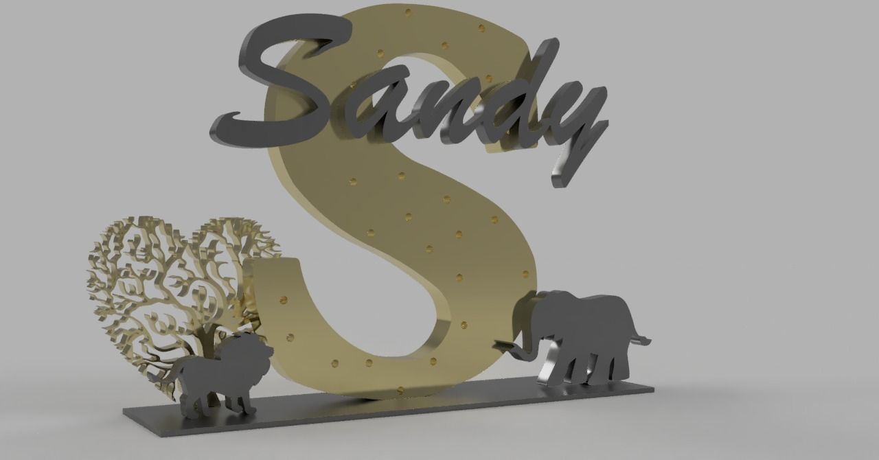 sandy desk stand 3D model | CGTrader