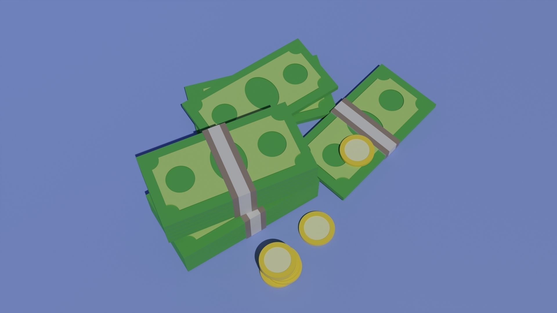 3D model Low poly money set stacks of VR / AR / low-poly | CGTrader