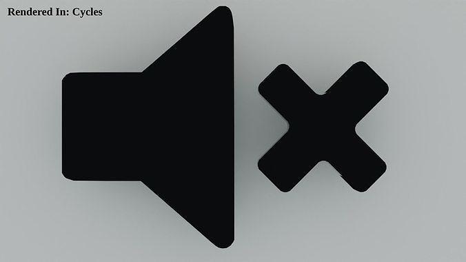 3D model Sound Muted Icon Emoji VR / AR / low-poly | CGTrader