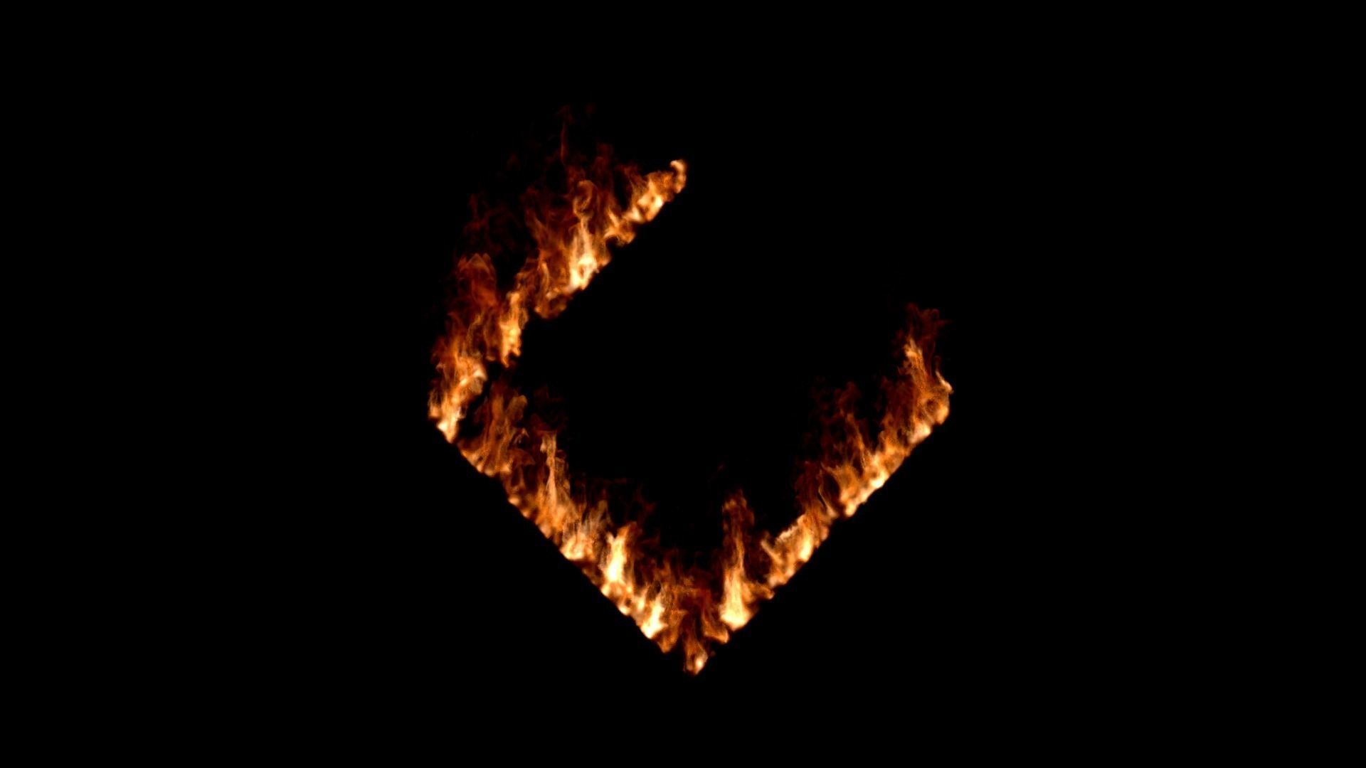 fire window burning square 3D model animated | CGTrader