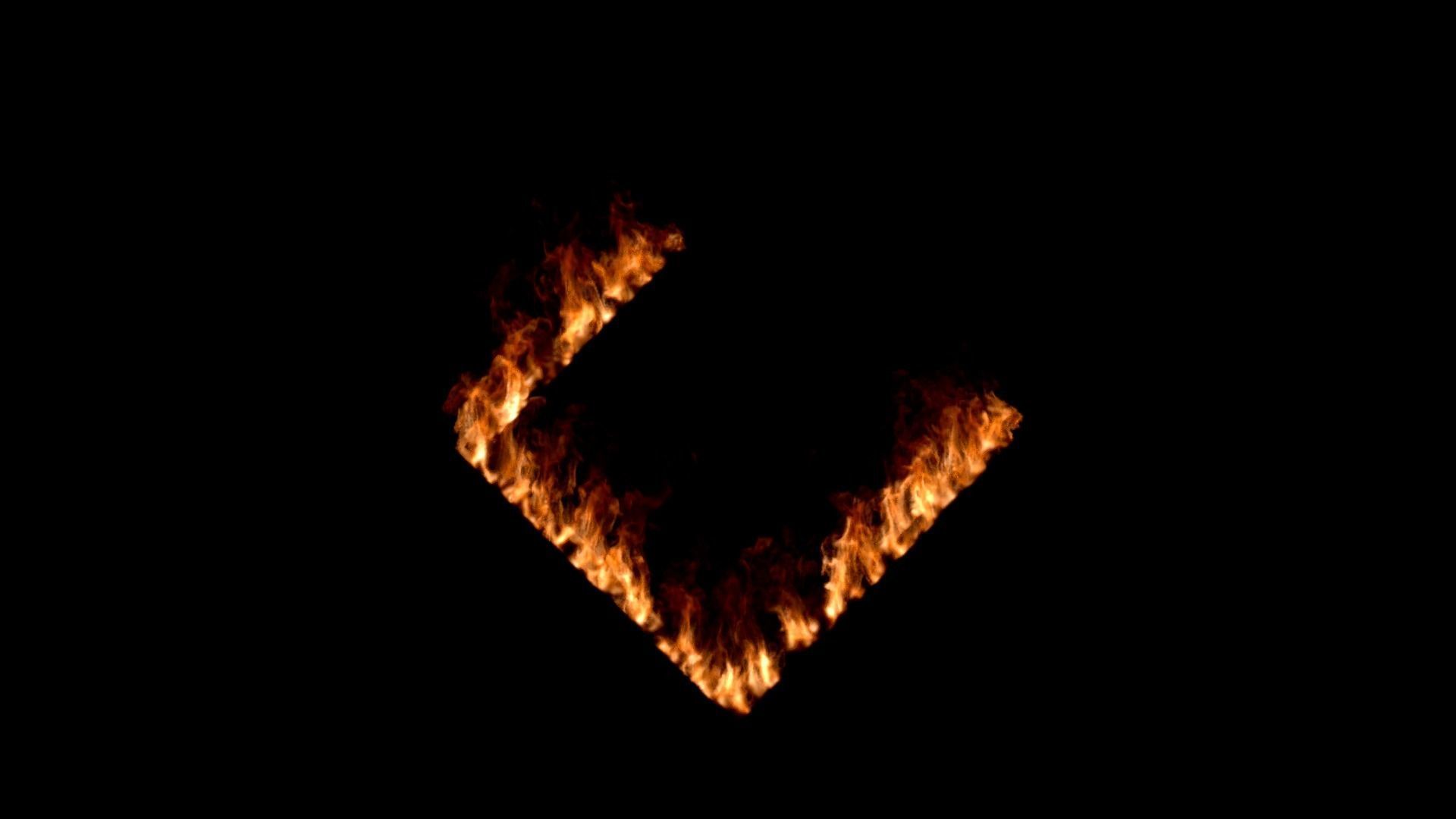 fire window burning square 3D model animated | CGTrader
