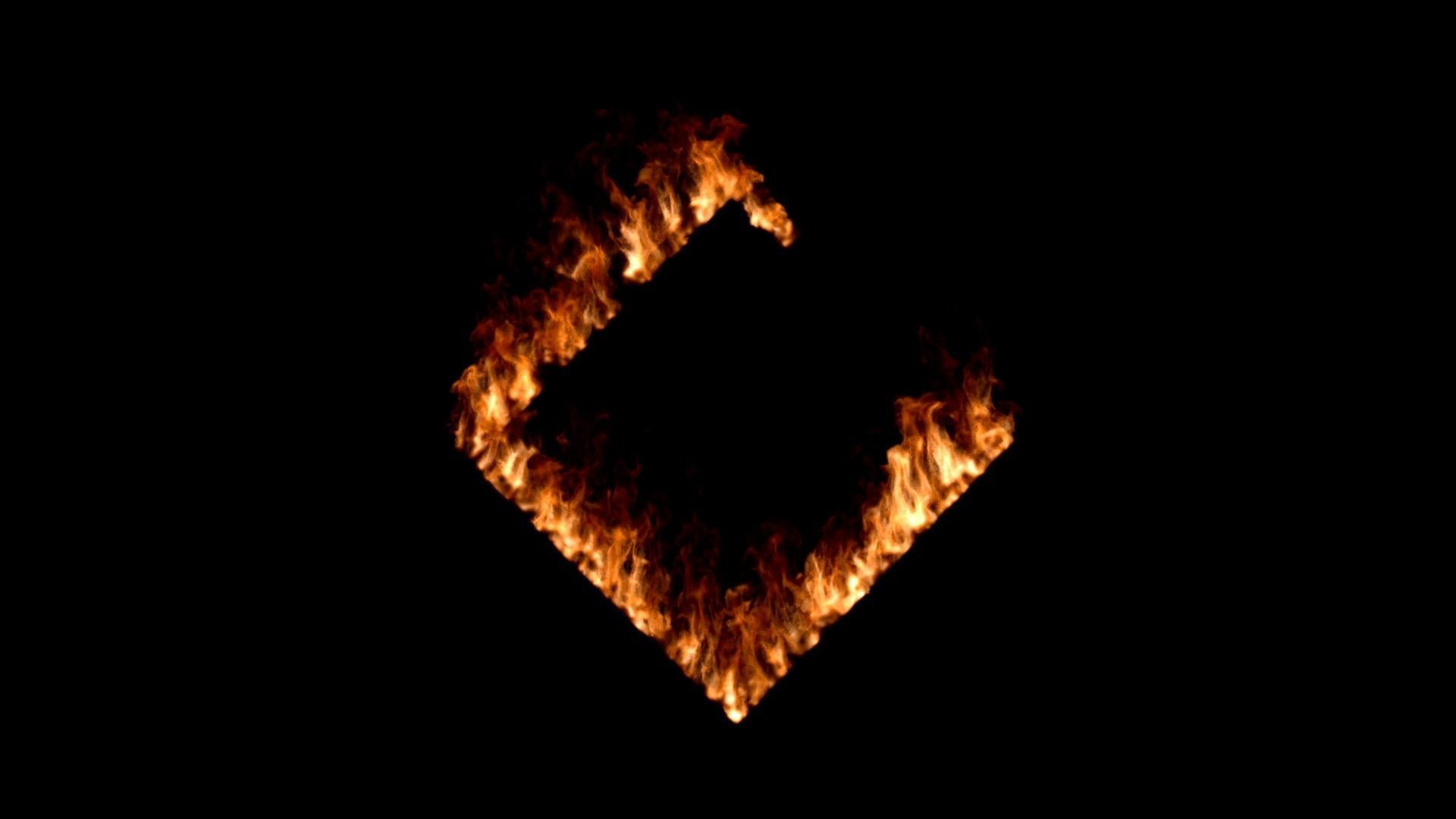 fire window burning square 3D model animated | CGTrader