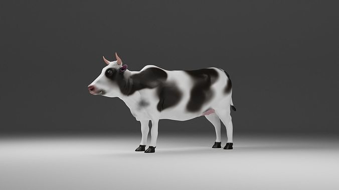 3D model low-poly Cow VR / AR / low-poly | CGTrader