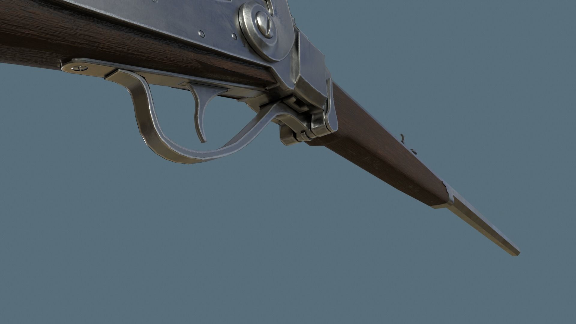 3D model Sharps rifle simple low-poly model VR / AR / low-poly | CGTrader