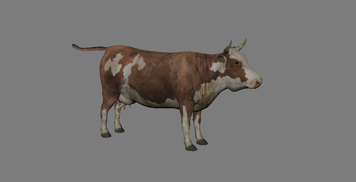 3D model Cow Animated VFX Grace VR / AR / low-poly | CGTrader