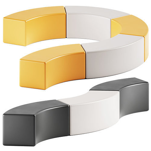 SOFT SNAKE Bench by Slide Design 3D model | CGTrader