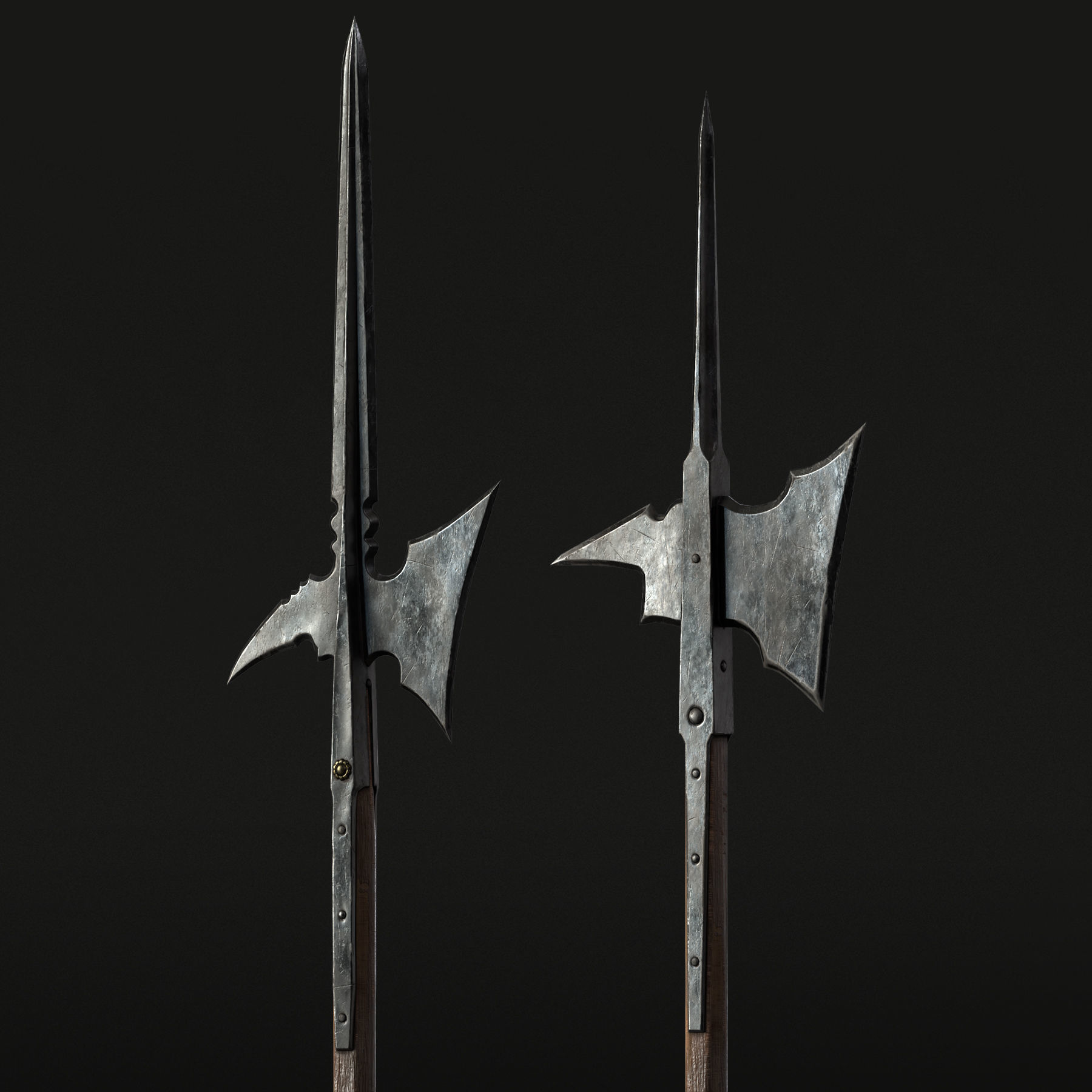 3D model Medieval Halberd - PBR Asset VR / AR / low-poly | CGTrader