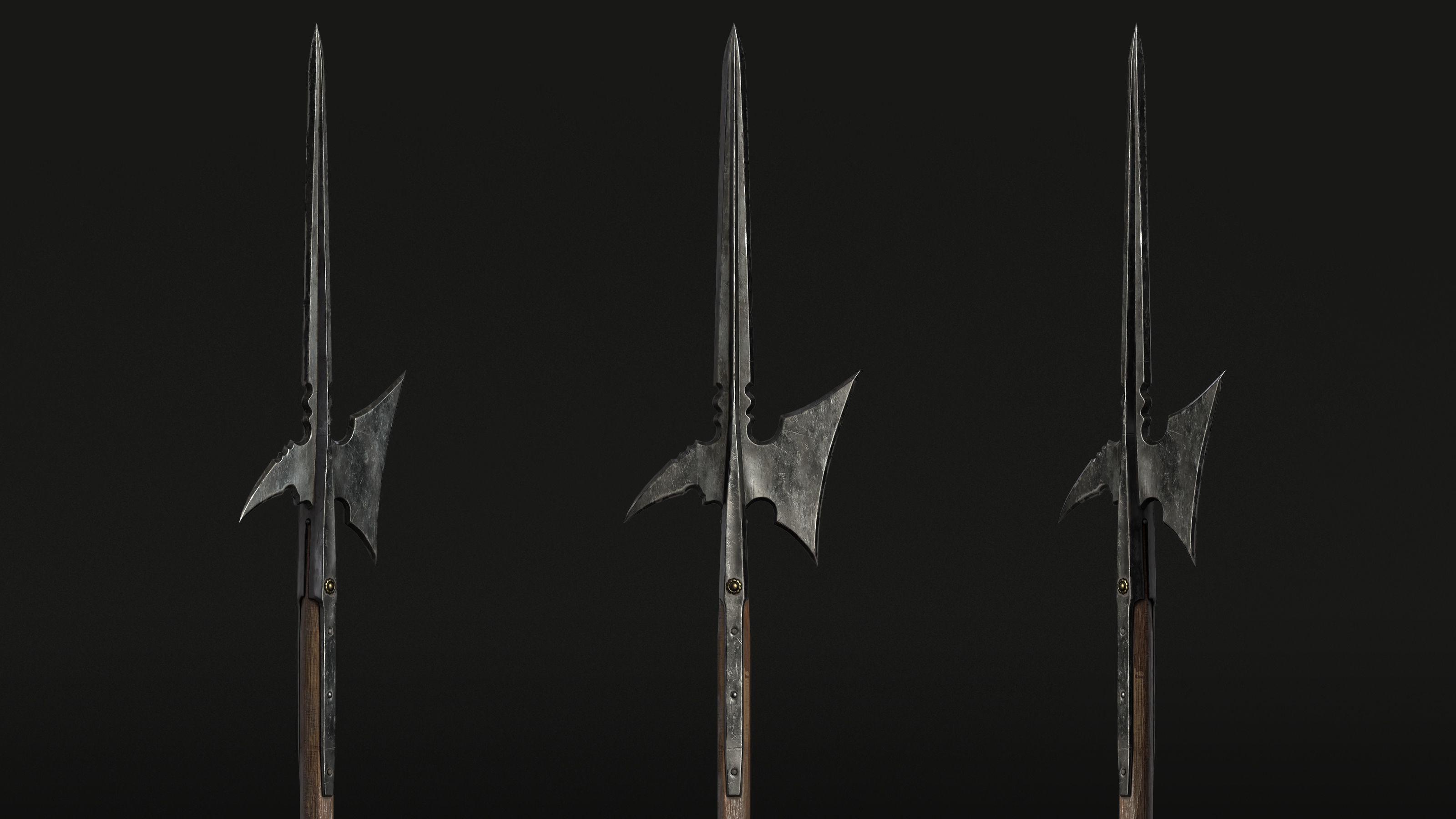 3D model Medieval Halberd - PBR Asset VR / AR / low-poly | CGTrader