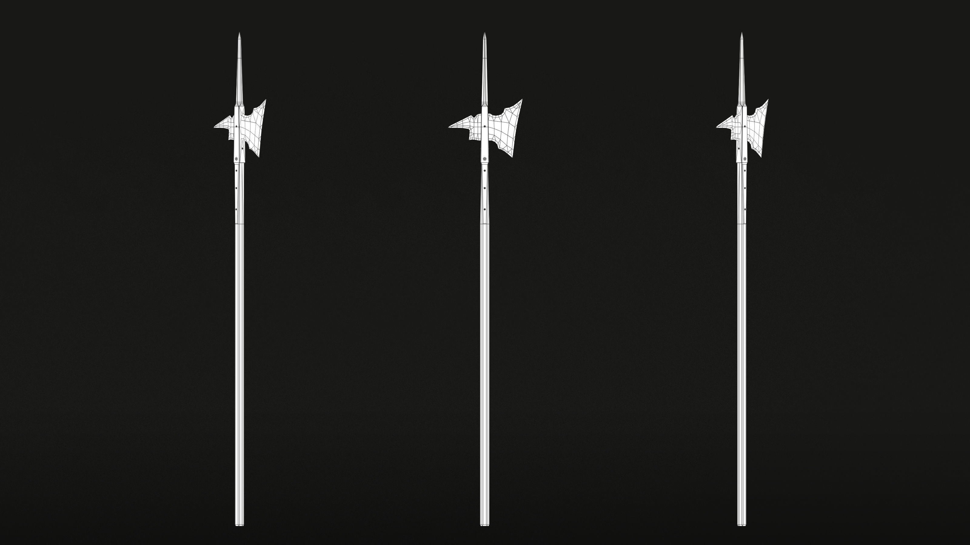 3D model Medieval Halberd - PBR Asset VR / AR / low-poly | CGTrader