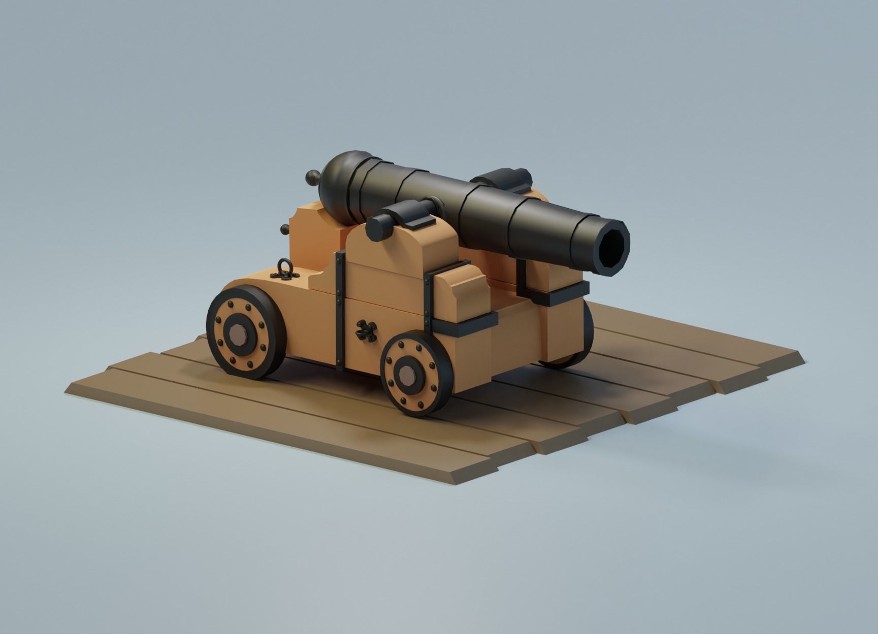 3D model 3D Cannon model Vehicle VR / AR / low-poly | CGTrader