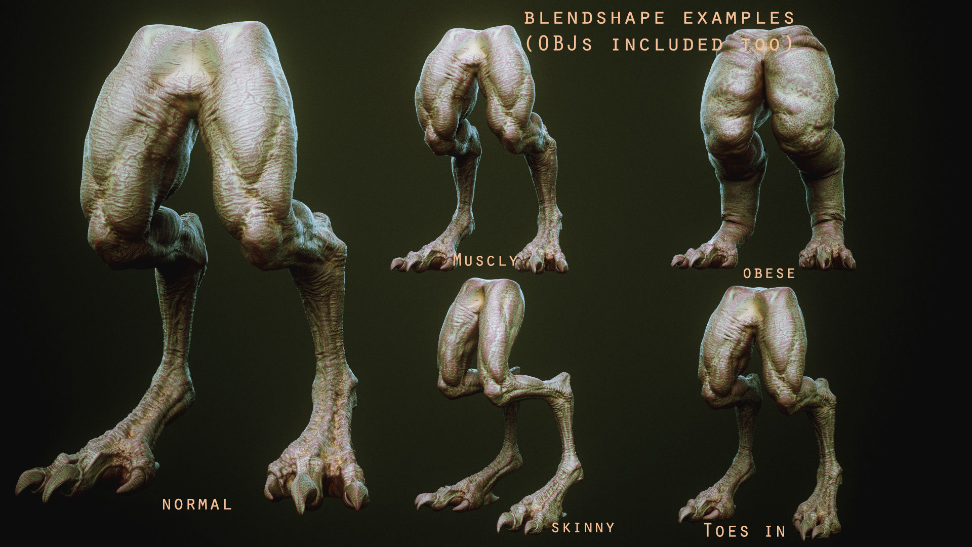 DEMON part four 40 Legs with Blendshapes 3D model | CGTrader