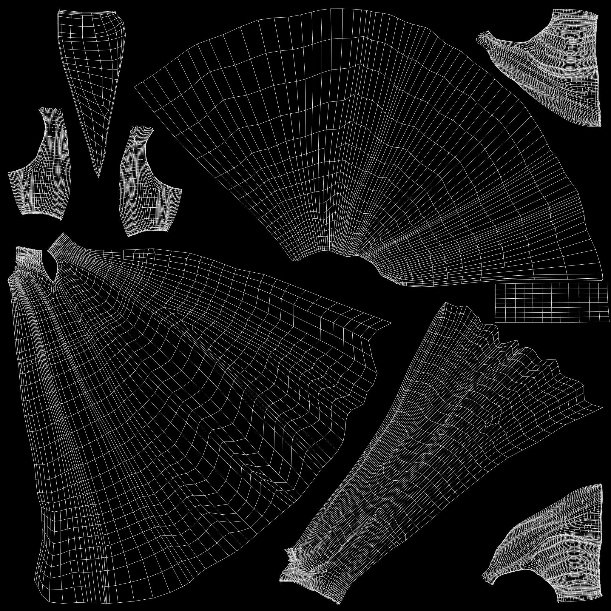 3D model A Line Deep V Neck Corset Back Satin Ruched Wedding Dress VR / AR / low-poly | CGTrader