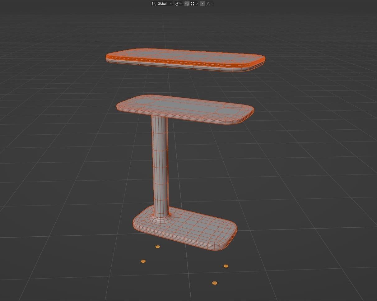 Table desk for bar caffe kitchen park subdivide ready 3D model | CGTrader