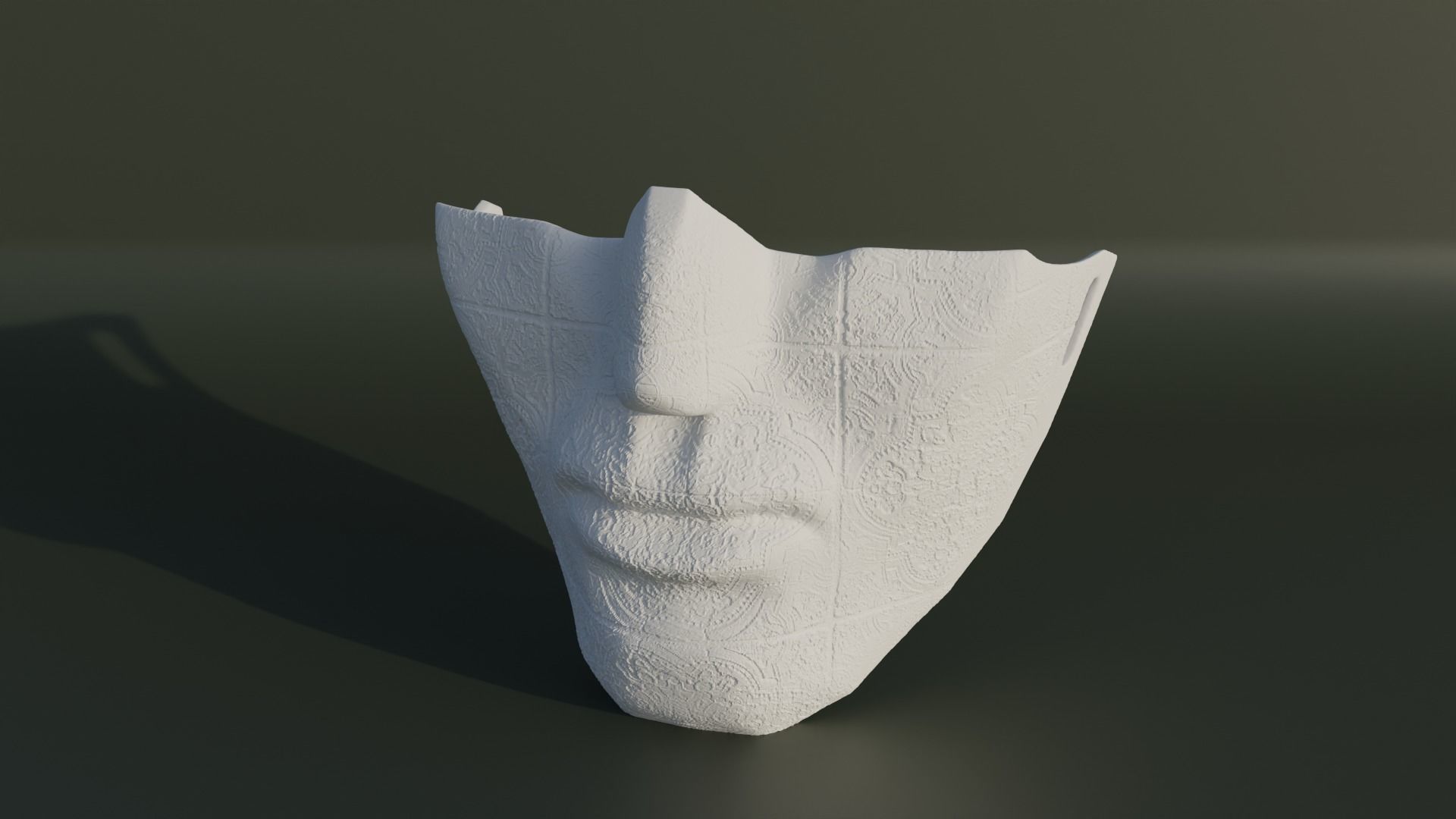 Embroidered Prom Mask - Party Mask 3D model 3D printable | CGTrader