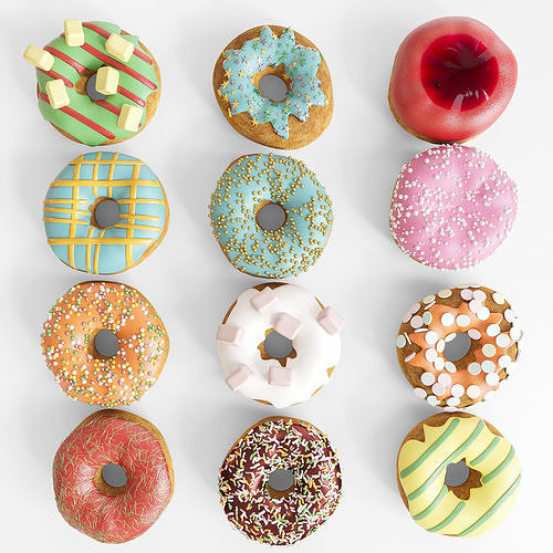 Donuts 3D model | CGTrader
