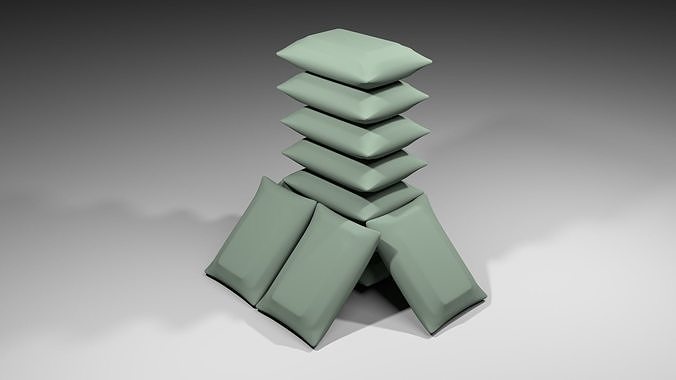 Sandbag Bunker - Towering Hesco 3D model | CGTrader