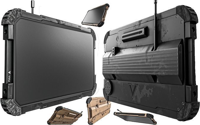 3D model Tablet Phone Military VR / AR / low-poly | CGTrader