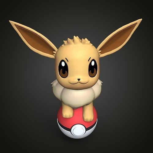 Pokemon Eeve 3D model 3D printable | CGTrader