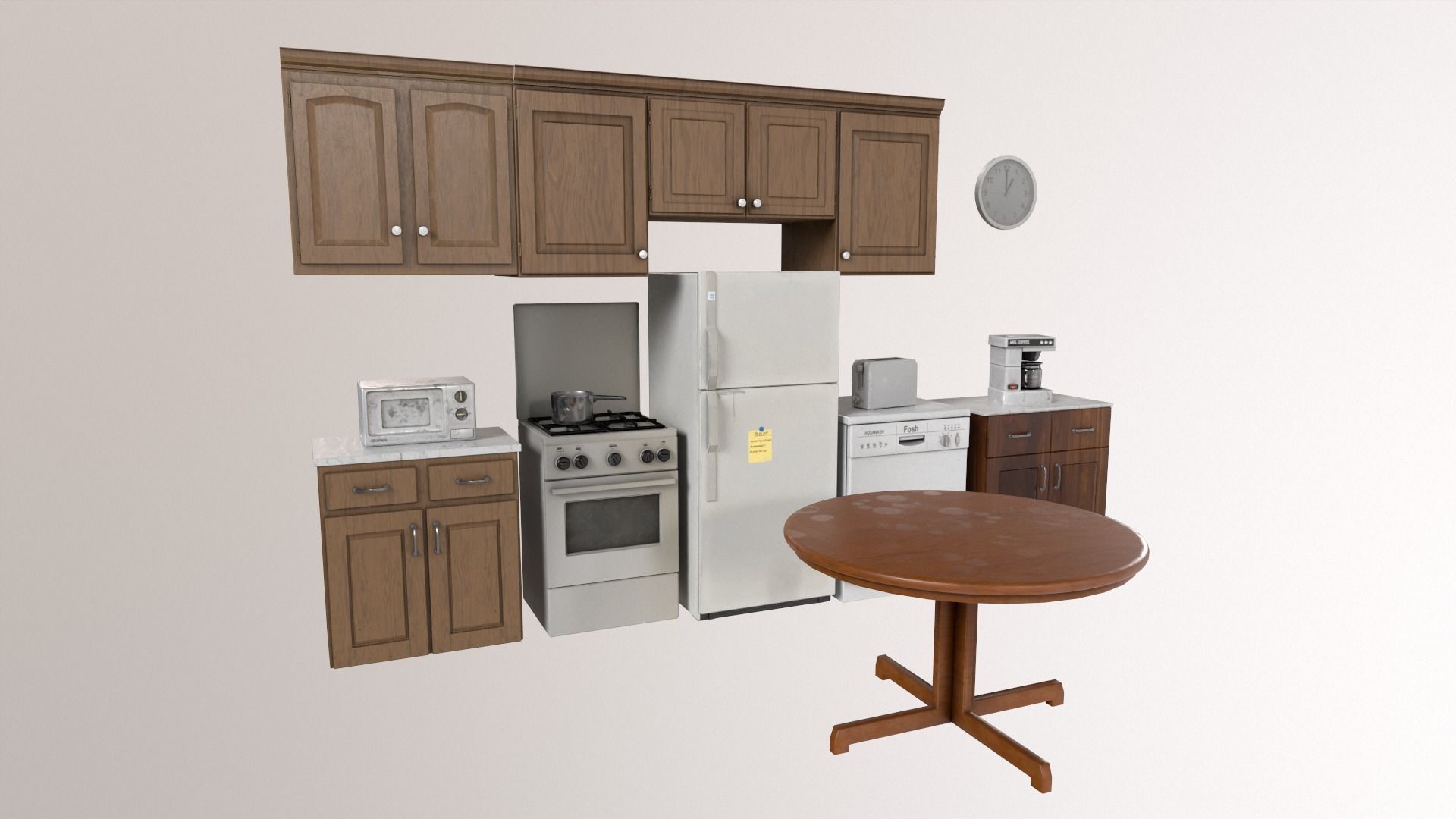 3D model Kitchen Pack 90s VR / AR / low-poly | CGTrader