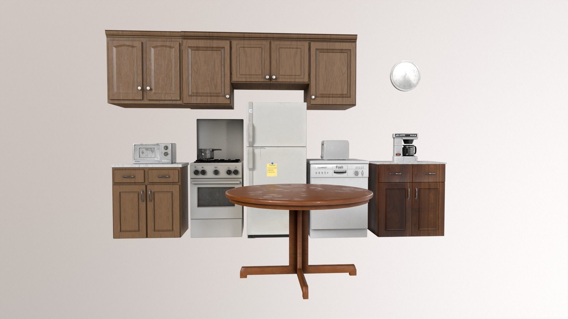 3D model Kitchen Pack 90s VR / AR / low-poly | CGTrader