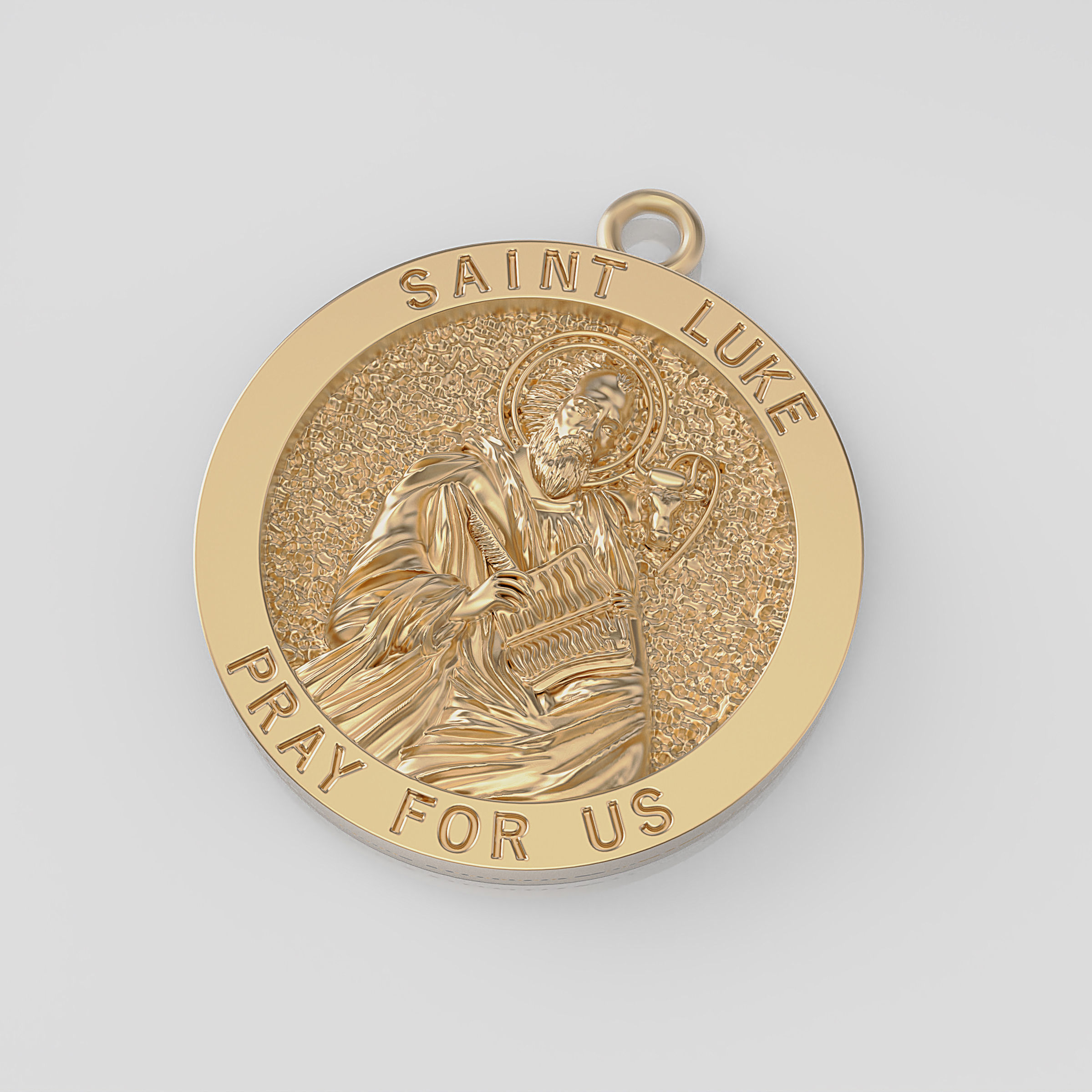 Saint Luke Pendant 3D model 3D printable | CGTrader