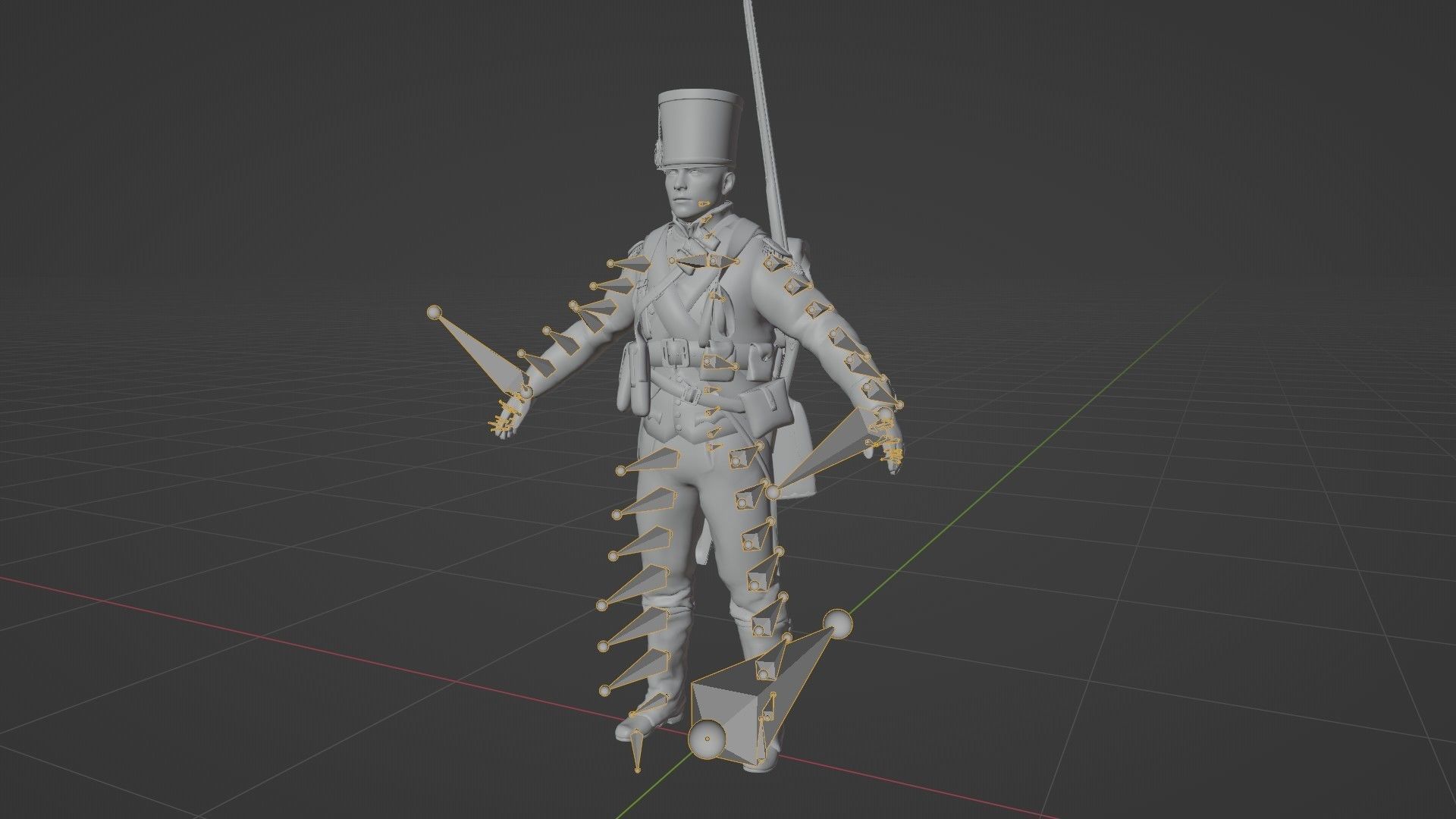 3D model Soldier Napoleon Infantry Rigged VR / AR / low-poly | CGTrader