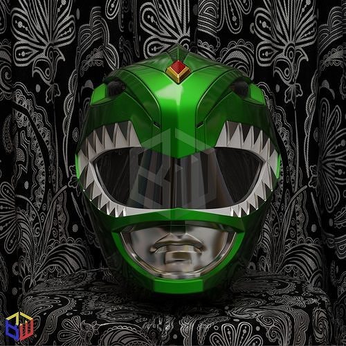 Green Power Ranger Motorcycle Helmet