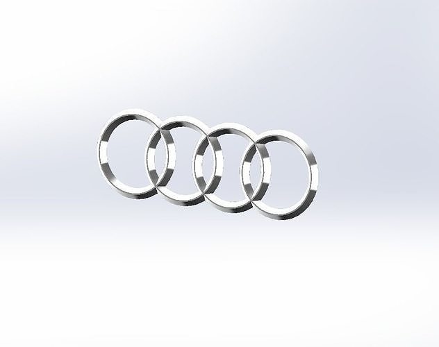 Audi logo 3D model 3D printable | CGTrader