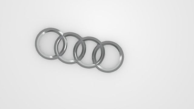 Audi logo 3D model 3D printable | CGTrader