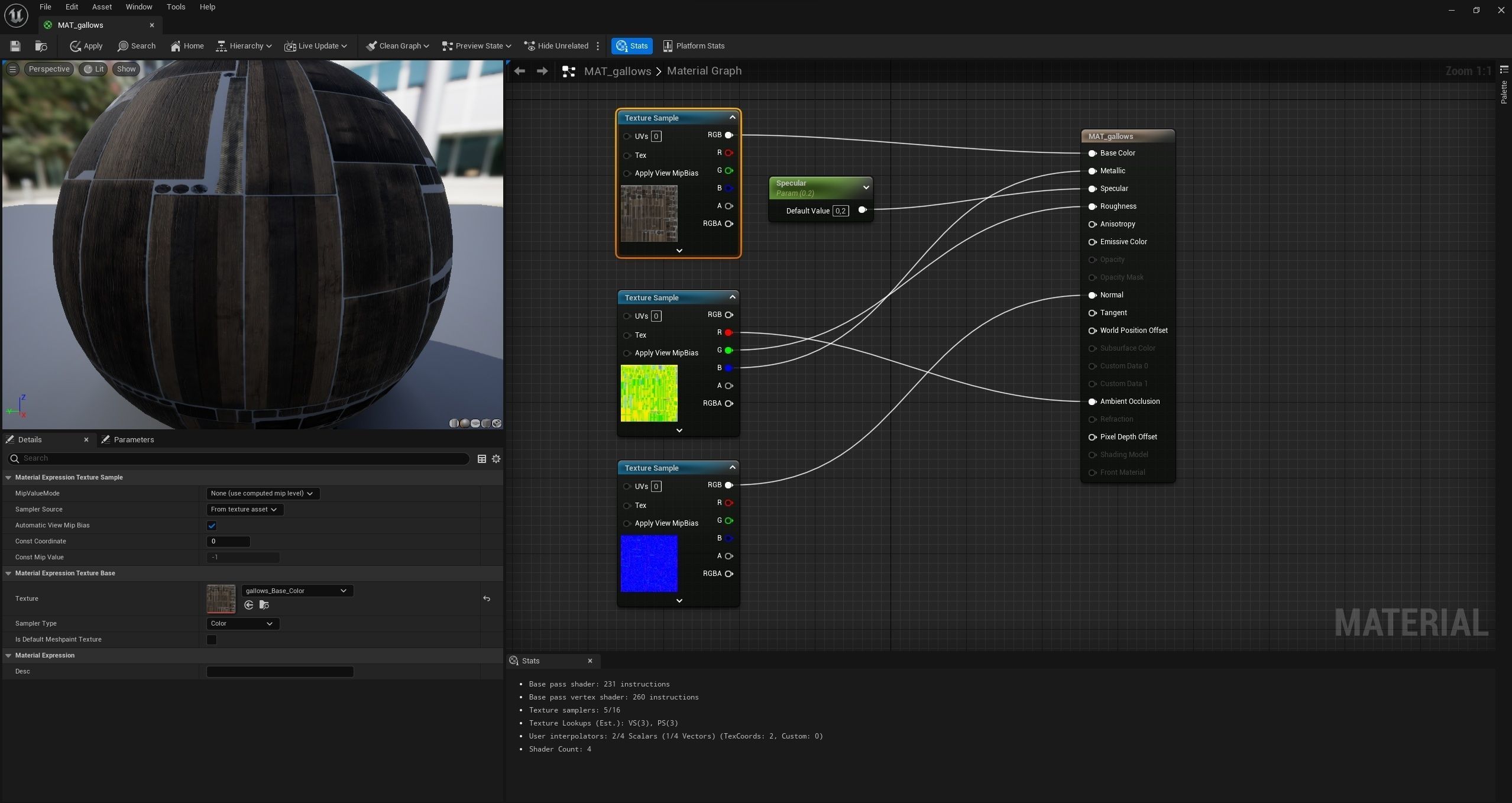 3D model Gallows UE5 game ready with collision mesh VR / AR / low-poly ...