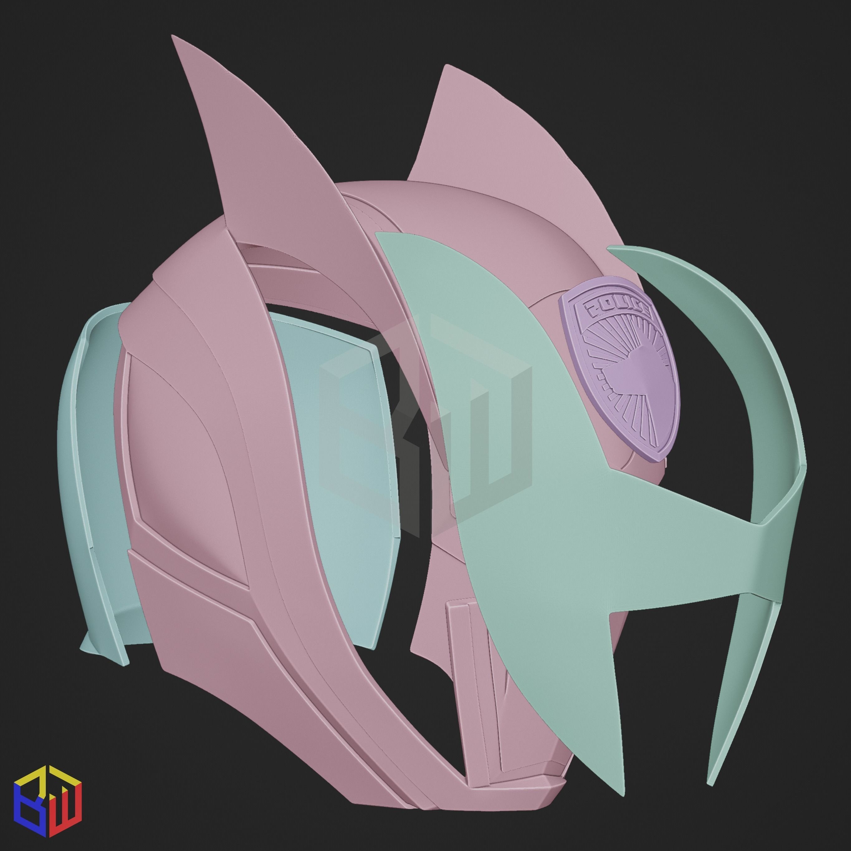 Power Rangers SPD Shadow Ranger Helmet 3D model 3D printable | CGTrader