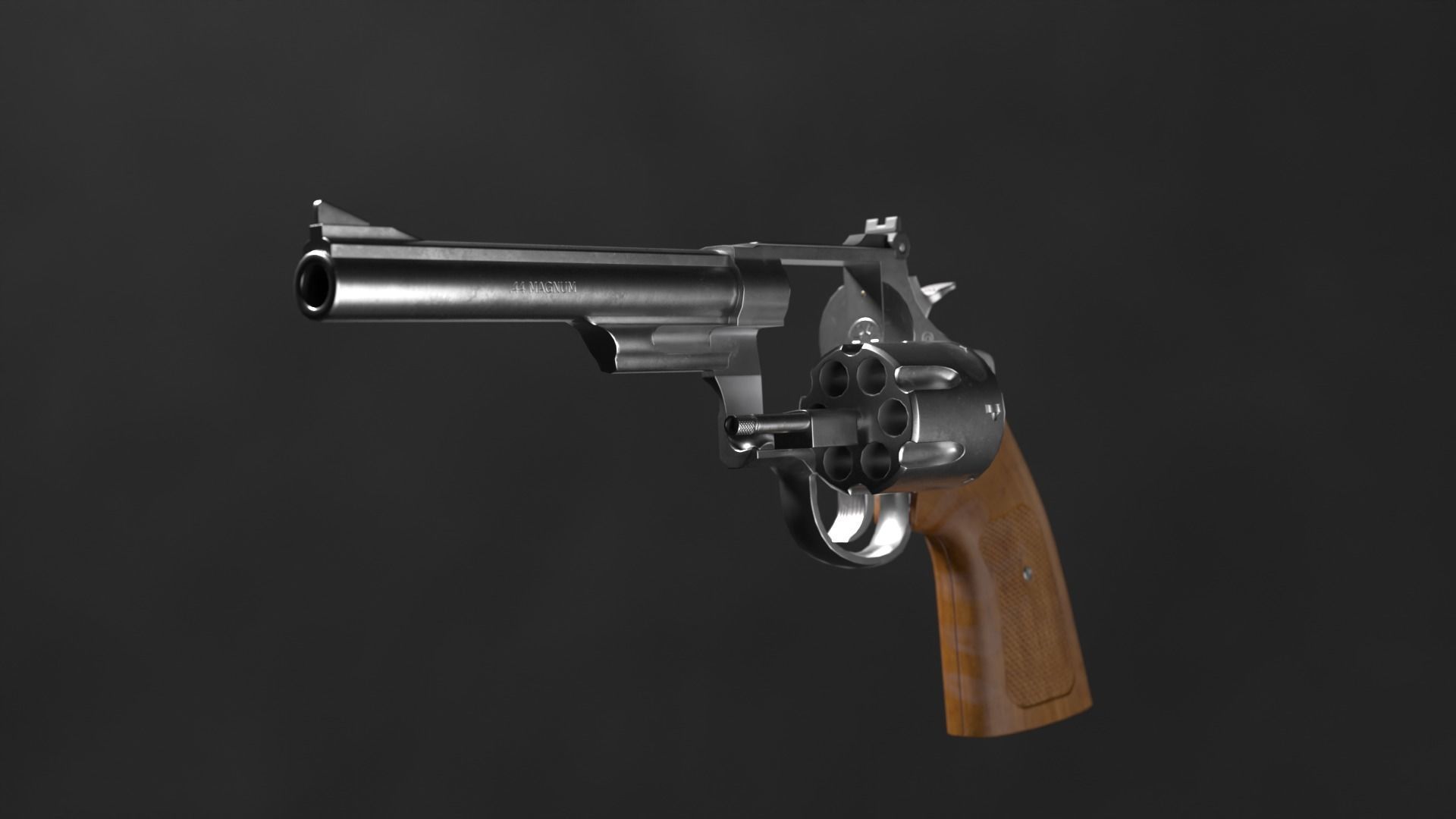 3D model The revolver model is realistic VR / AR / low-poly | CGTrader