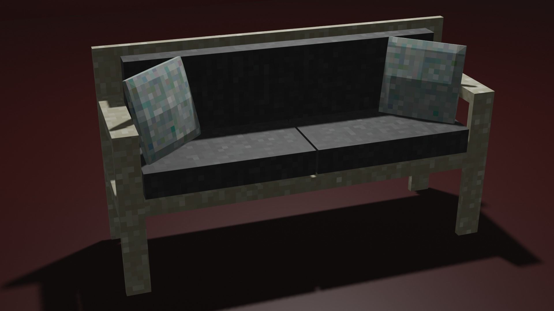 3D model Sofa Couch PS1 PSX style VR / AR / low-poly | CGTrader