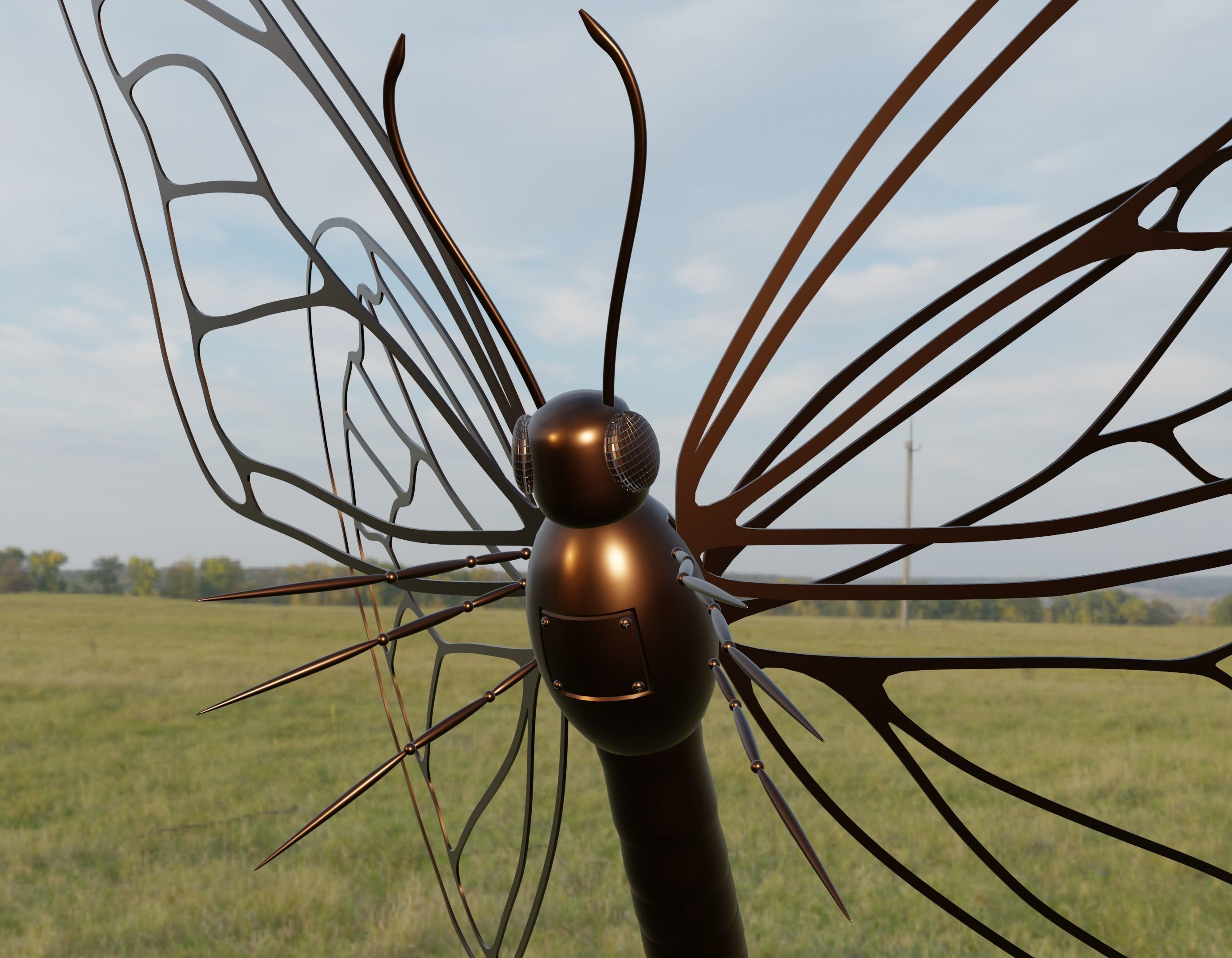 Mechanical butterfly 3D model | CGTrader