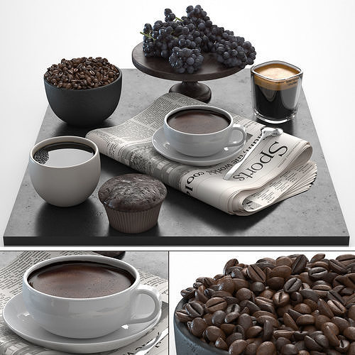 Coffee Set 3D model | CGTrader