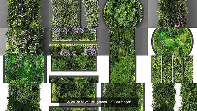 Collection of Vertical garden - 20 VR / AR / low-poly | CGTrader