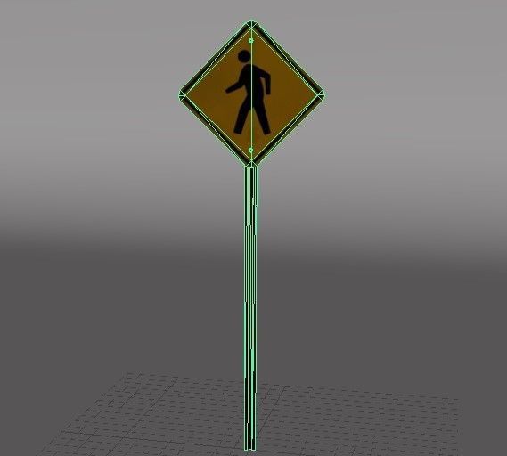 3D model Crosswalk Sign 3D model Low-Poly VR / AR / low-poly | CGTrader