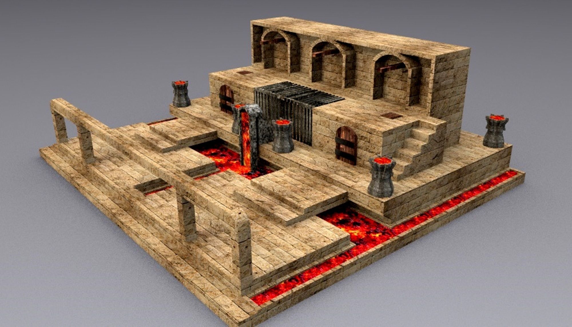 3D model dungeon and temple VR / AR / low-poly | CGTrader