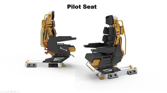 Pilot seat 3D model | CGTrader
