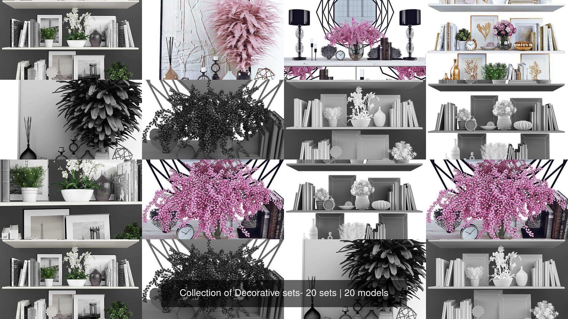 Collection of Decorative sets- 20 sets | CGTrader