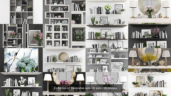 Collection of Decorative sets- 20 sets VR / AR / low-poly | CGTrader