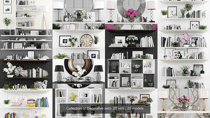 Collection of Decorative sets- 20 sets | CGTrader