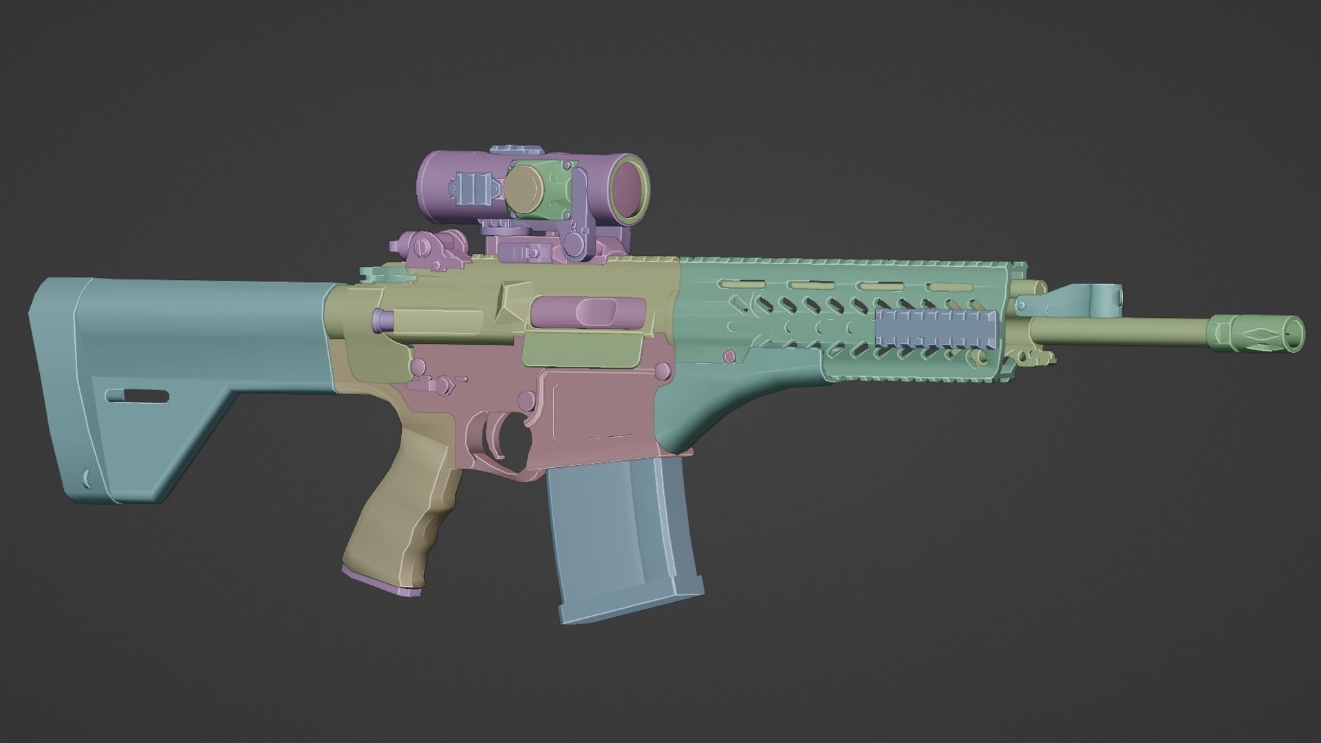 3D model Turkish MKEK MPT Infantry Rifle Pack with ASELSAN A950 VR / AR ...