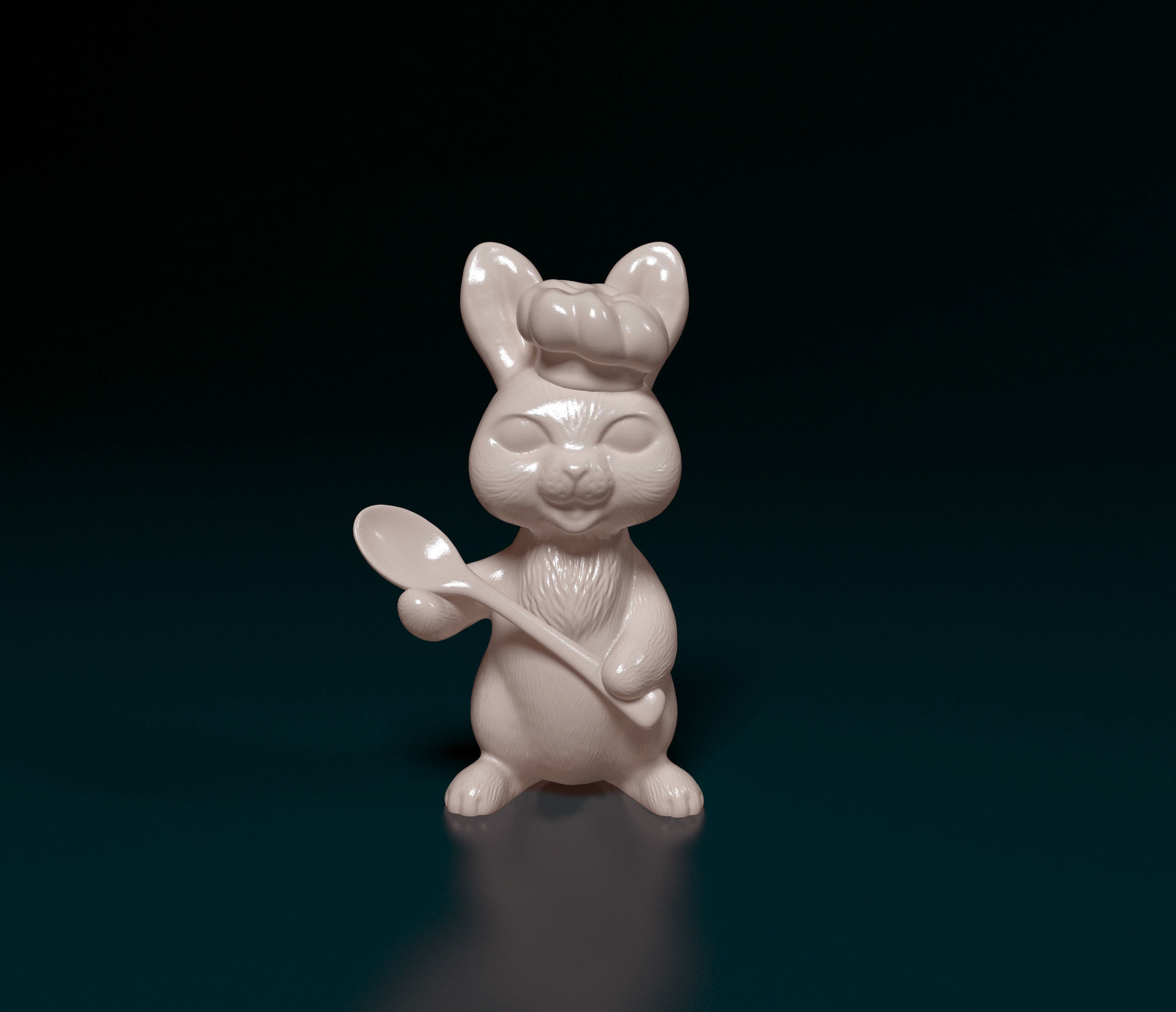 Rabbit cook 3D model 3D printable | CGTrader