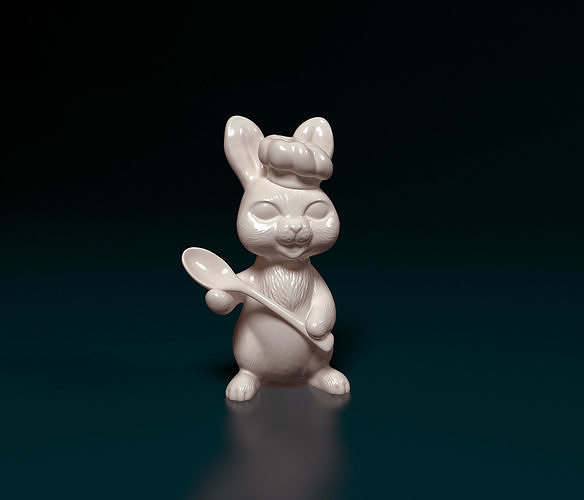 Rabbit cook 3D model 3D printable | CGTrader