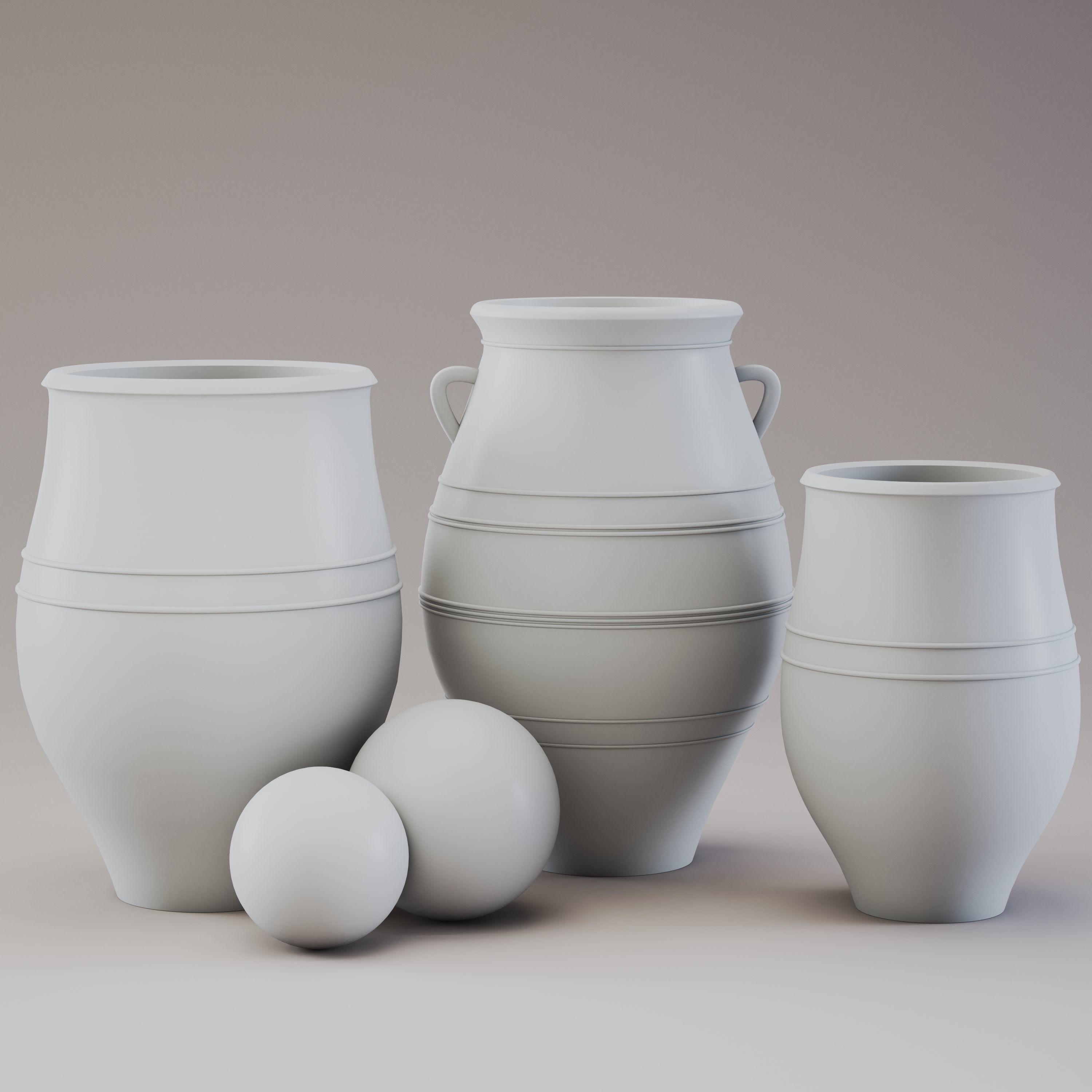 3D model Planter pots collection VR / AR / low-poly | CGTrader